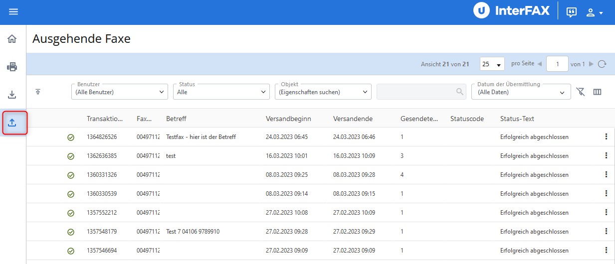 Internet-Fax | Erste Schritte | Faxe vom PC versenden
