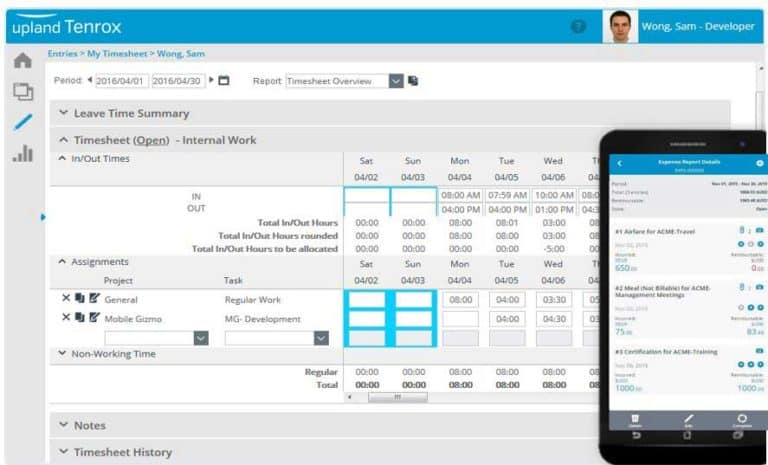 Advanced Timesheet feature of PowerSteering by Upland Softare